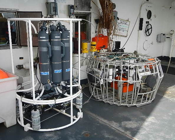 CTD and Camera array waiting deployment – NOAA Teacher at Sea Blog