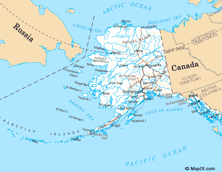 Map of Alaska and Bering Sea – NOAA Teacher at Sea Blog