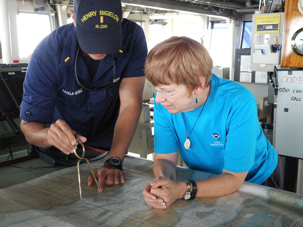 Estela explains plotting a course – NOAA Teacher at Sea Blog