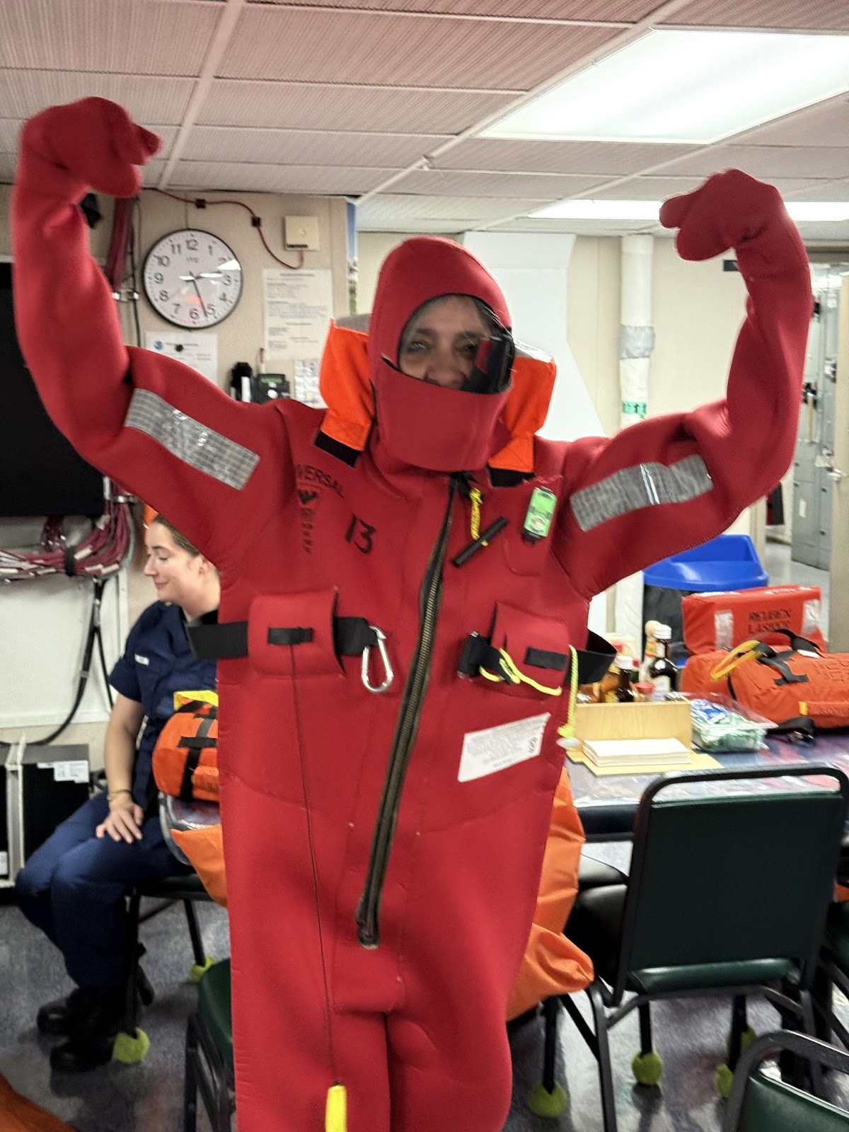 Omania_survival suit on – NOAA Teacher at Sea Blog